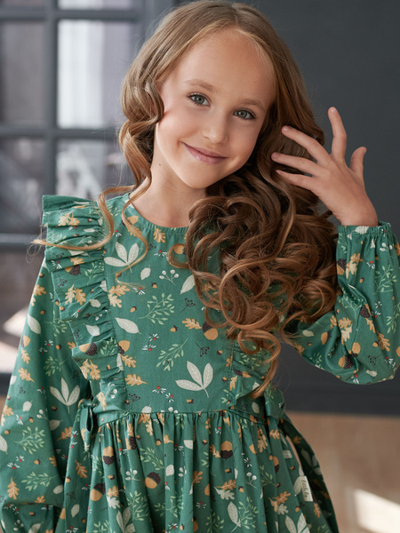 Осеннее платье для девочки c длинным рукавом Little Lis, Девочки, На ...