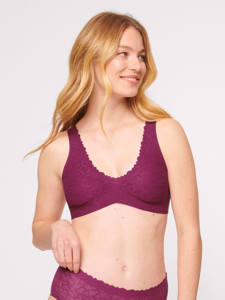 Топ Женский SLOGGI фиолетовый, размер 65A, 65B Повседневный Вьетнам Без застежки, рост 150-200 ...