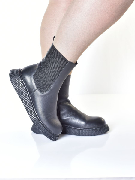 Ботинки Женский Ascalini черный каменный, размер 38 Демисезон 8 Стандартный низкий (до 4 см ...