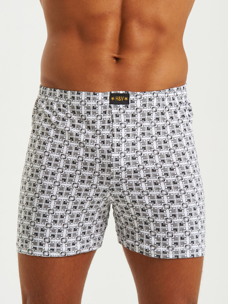 Трусы Мужской Dagi боксеры Хлопок белый текстурный, размер 46, 48 Средняя Турция Домашний купить ...