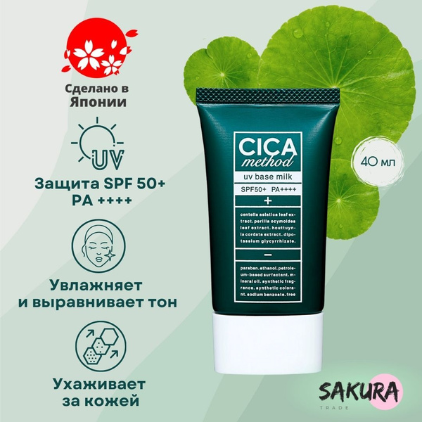 CICA Method Солнцезащитное молочко с центеллой азиатской UV Base Milk COGIT, 40 мл - купить с ...