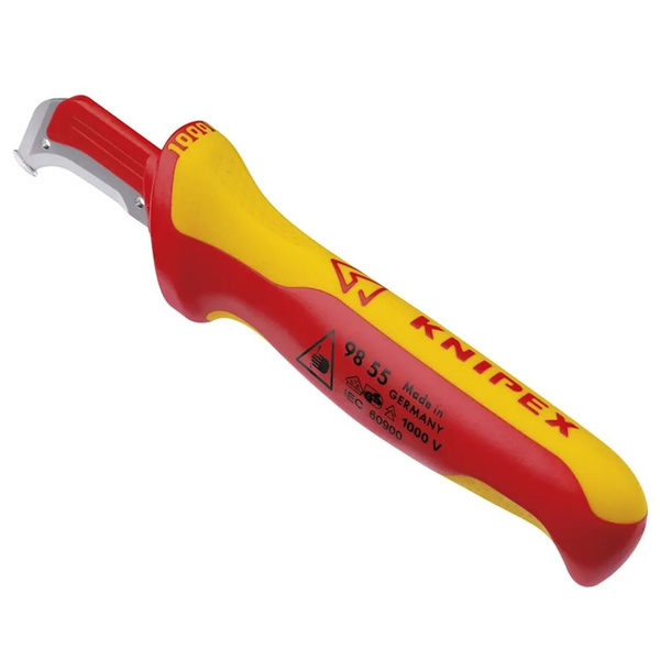 Нож с пяткой для снятия изоляции Knipex 98 55 KN-9855 купить на OZON по низкой цене (1663548314)