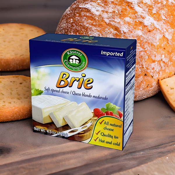 Мягкий сыр Бри (BRIE KASEREI) с белой плесенью, 375 гр. (3 упаковки ...