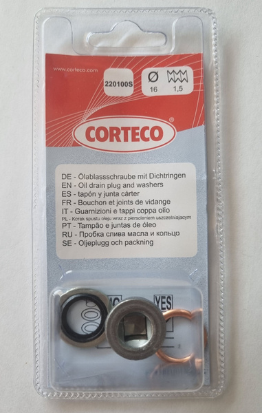Пробка сливная масляного поддона - CORTECO арт. 220100S - купить по ...