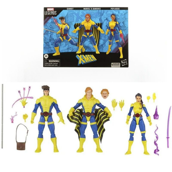 фигурки игрушки X-Men Marvel Legends Banshee, Gambit & Psylocke Action Figure 3-Pack 15.2cm ...
