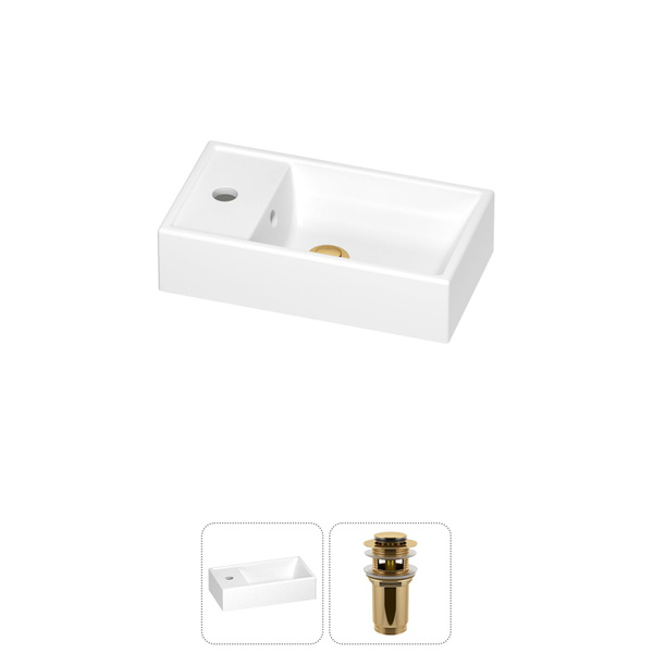 Маленькая раковина в туалет Wellsee WC Area 202010489 в наборе 2 в 1 ...