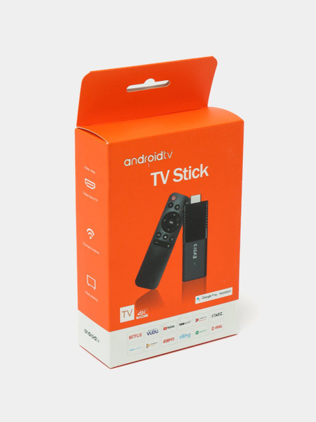 ТВ-тюнер Приставка смарт с пультом Android TV Stick 4K TVR3 на 8гб ...