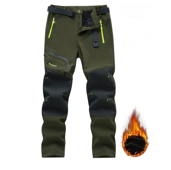 Брюки Мужской зеленый Softshell, Waterproof, размер 56 Молния На любой сезон, рост 160-190 Китай ...