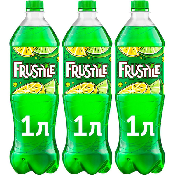 Газированный напиток Frustyle лимон-лайм 1 л, набор: 3 штуки купить на ...