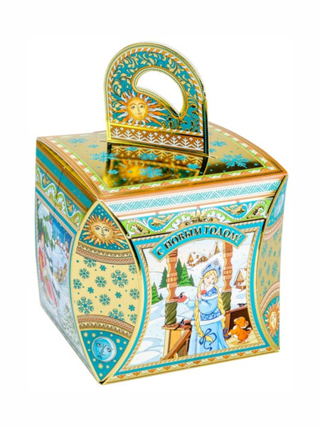 Новогодняя подарочная упаковка "Русские сказки" картонная 5 штук ...