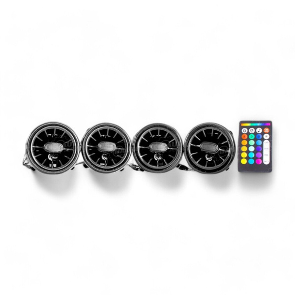 Дефлекторы (сопла) воздуховода AMG с RGB подсветкой (4 шт.) для Гранта ...