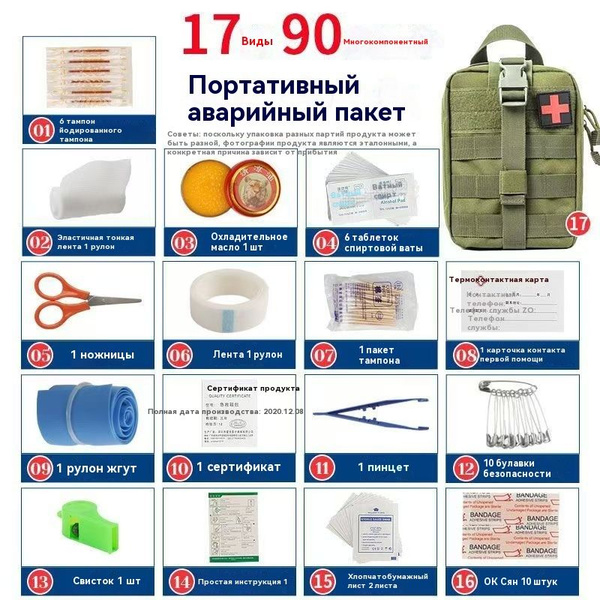 Аптечка тактическая укомплектованная военная подсумок - купить с ...
