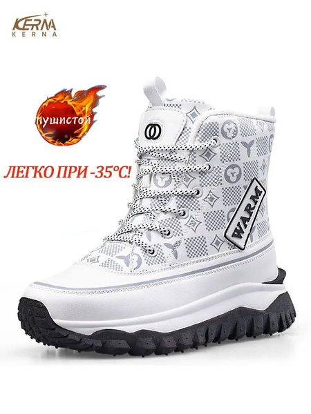 Сапоги Женский KERNA, размер 38,5 белый Беговые лыжи, Рыбалка Зима R (средняя) Платформа Китай ...