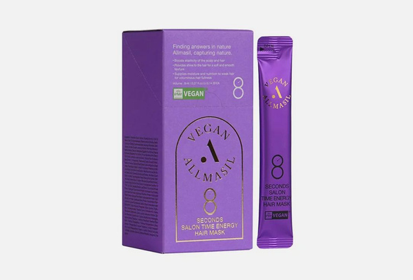 ALLMASIL 8 seconds salon time energy hair mask Маска для сияния волос ...