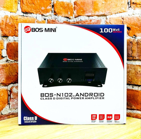 Усилитель автомобильный для магнитол BOS-MINI BOS-N102, 4-х канальный, 4x100Вт купить на OZON по ...