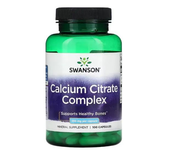 Комплекс цитрата кальция, Swanson Calcium Citrate Complex, 250 мг, 100 ...