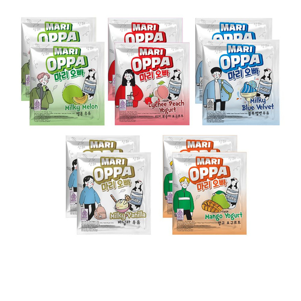 Растворимый Напиток Mari Oppa для Молочных Коктейлей Набор Вкусов 10шт ...
