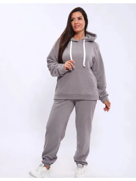 Костюм спортивный Женский GENJO Повседневный серый, размер 56 Полиэстер, рост 160-170 Россия ...