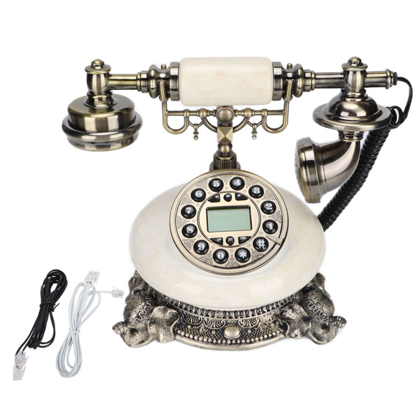 Винтажный телефон, классический европейский ретро-стационарный телефон ...
