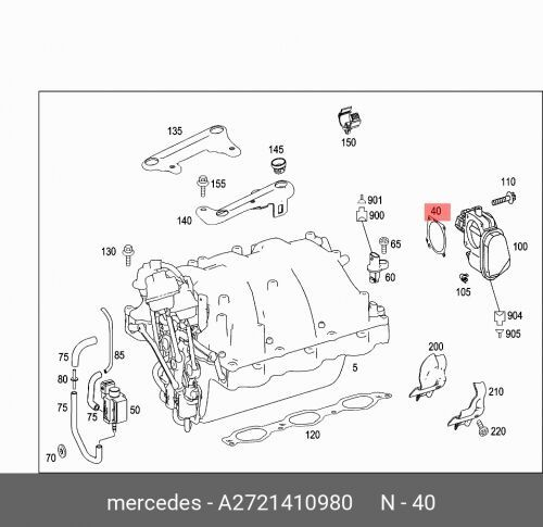 Прокл.дросс.заслонки MERCEDES - Mercedes-Benz арт. 2721410980 - купить ...