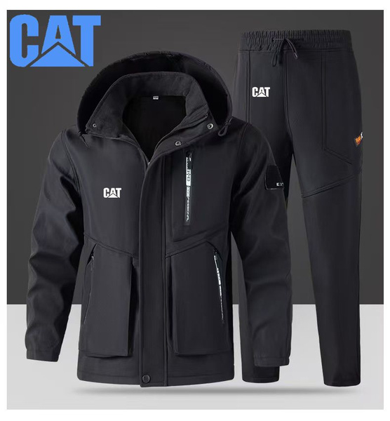 Комплект одежды Мужской Caterpillar черный, размер 54 Softshell, Полиэфирное волокно Карманы ...