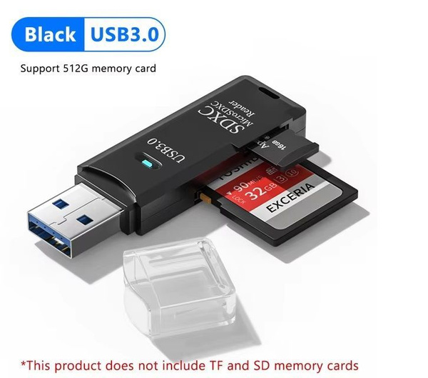 Адаптер для чтения карт SD microSD TF для ПК, ноутбуков USB 3.0 купить на OZON по низкой цене ...