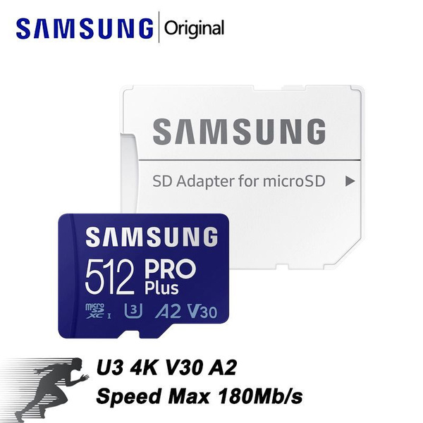 Samsung 512 ГБ Карта памяти microSD, microSDXC PRO Plus (MB-MD512SA ...