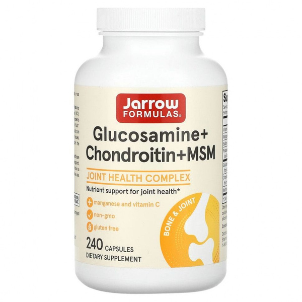Jarrow Formulas Glucosamine + Chondroitin, Глюкозамин с хондроитином и ...