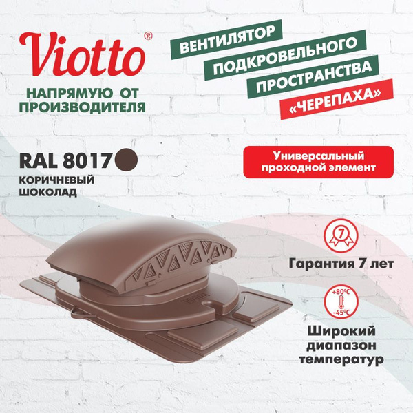 Вентилятор подкровельный Viotto с универсальным проходным элементом ...