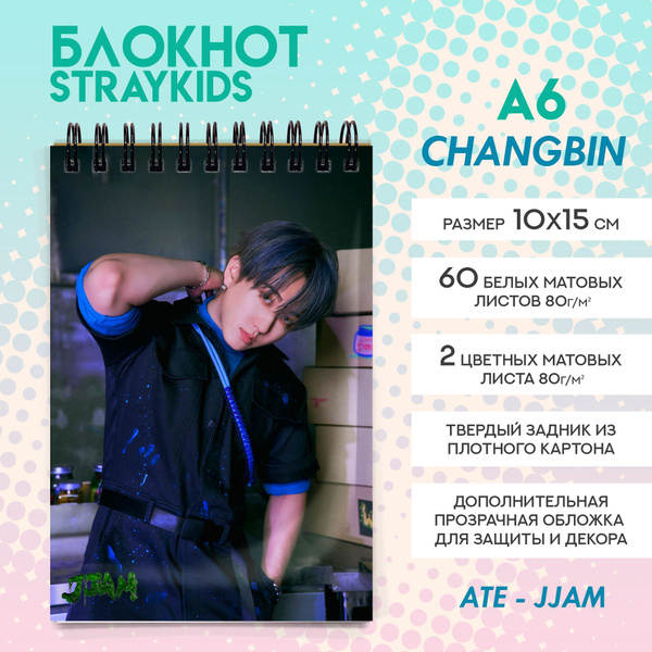 Блокнот Stray Kids Changbin (JJAM) А6, 60 листов купить на OZON по ...