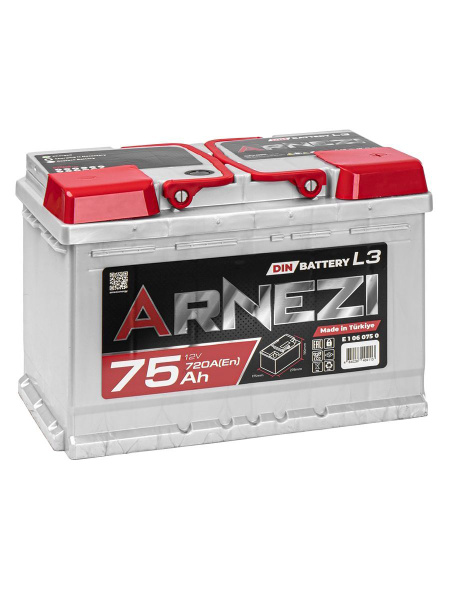 Аккумулятор ARNEZI DIN SMF 75 А/ч обратный R+ 278x175x190 L3 EN 720 А купить на OZON по низкой ...