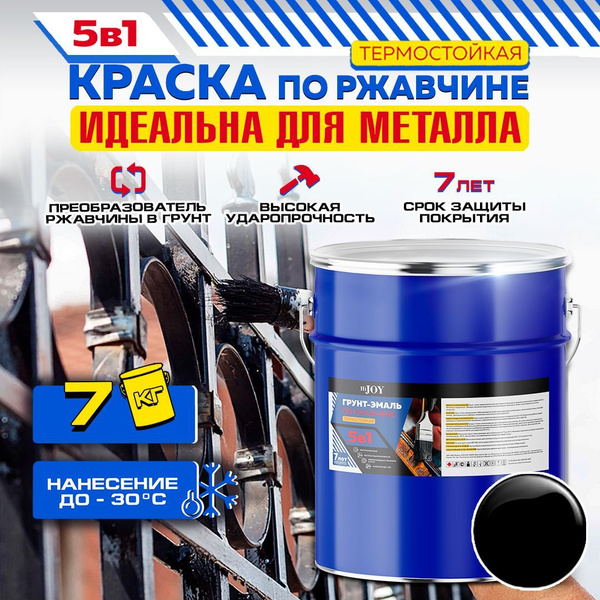 Краска по ржавчине для металла 3 в 1 ОТ 30С ДО 120С Hijoy грунт