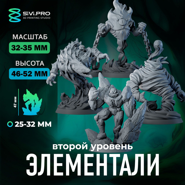 Вопросы и ответы о Элементали второго уровня, 4 шт., набор миниатюр для настольных игр ДнД, НРИ ...