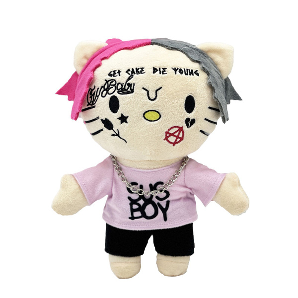 Lil peep X Hello Kitty Плюшевая игрушка Кукла Плюшевое украшение купить ...