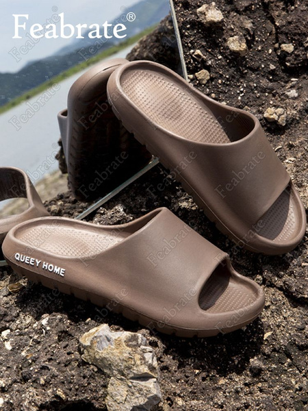 Шлепанцы Женский, Мужской Feabrate, размер 39 EVA Круглый нос, Толстая подошва Без застёжки На ...