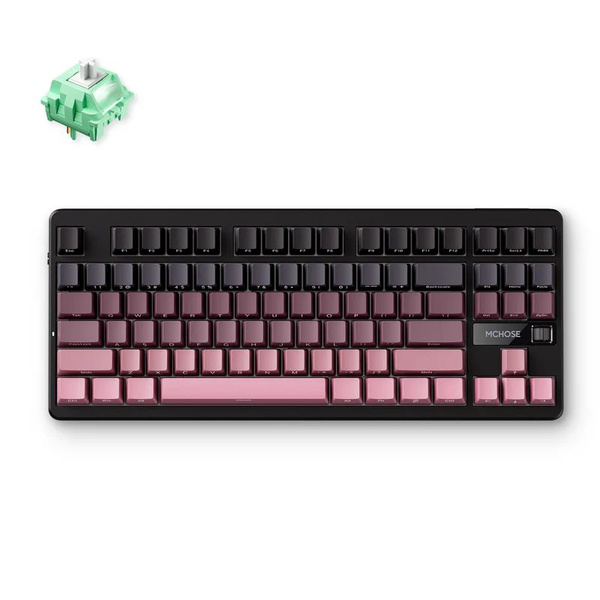 MCHOSE Игровая клавиатура беспроводная G87 Black Pink+Cabbage Tofu ...
