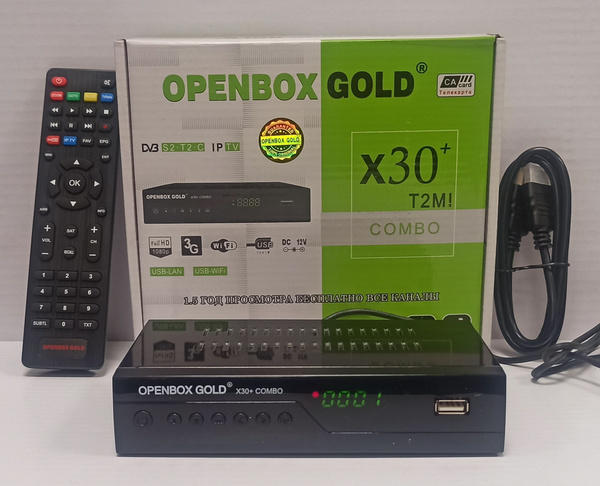 Combo-ресивер OPENBOX Gold X30+ DVB-T2/S2 T2-MI, слот для карты Conax/Irdeto купить на OZON по ...