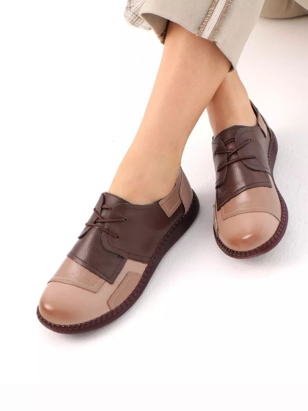 Туфли Женский Covani Натуральная кожа, размер 39 Без каблука 8 слиперы Россия Шнурки ...