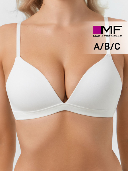 Бюстгальтер Женский Mark Formelle без косточек, размер 75C белый Хлопок Повседневный Беларусь ...