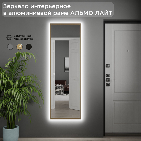 Зеркало интерьерное GLOINES, 170 см х 70 см, 1 шт купить c доставкой на OZON по низкой цене ...