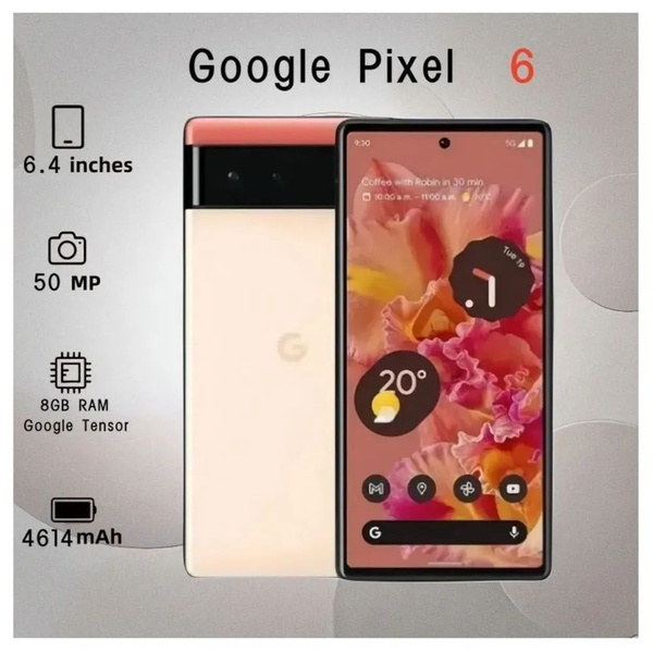 Смартфон Google Pixel 6 128 ГБ 8 ГБ Розовый 6.4 OLED/AMOLED Google Pixel 6 купить c доставкой на ...