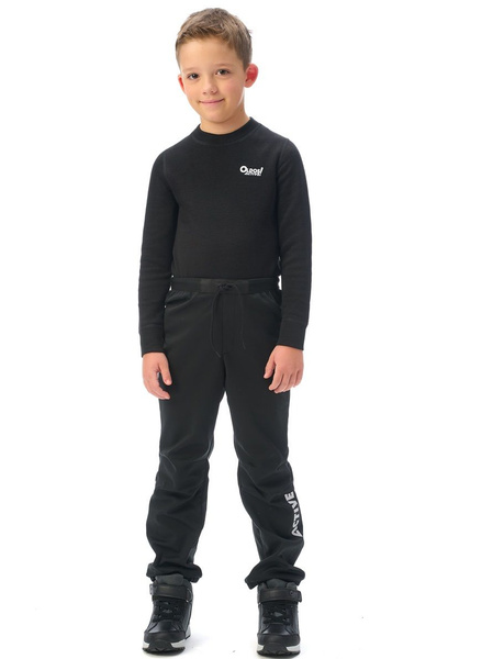 Брюки Девочки, Мальчики OLDOS джоггеры черный Полиэстер, Softshell Спортивный, размер 134 ...