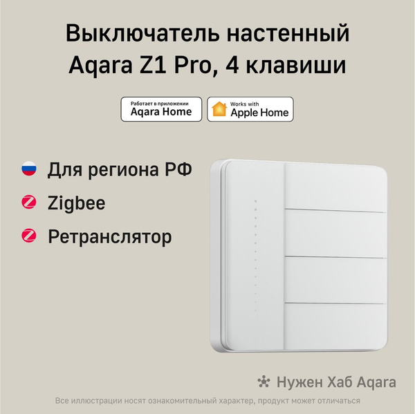 Выключатель Aqara Z1 Pro (ZNQBKG45LM_wh) купить на OZON по низкой цене (1890443507)