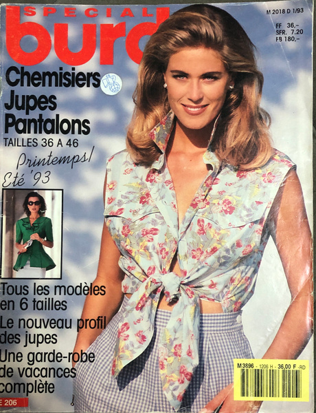 Журнал Бурда (Burda Style) Специальный выпуск "Блузы Юбки Брюки" № 1 1993 год на французском ...