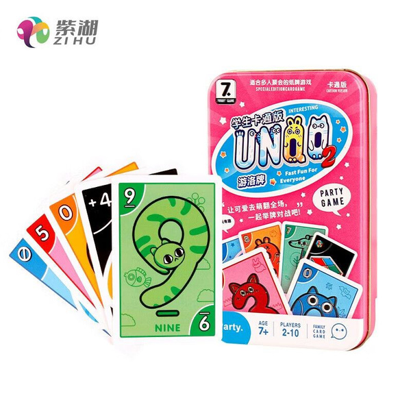 Уно Zihu UNQO (3 колоды, мультяшные герои) для вечеринок и семьи купить ...