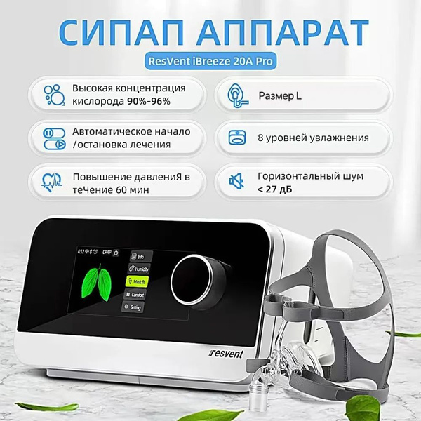 ResVent iBreeze 20A Pro авто СИПАП аппарат для контроля сна и лечения ...
