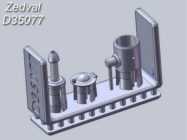 D35077 ZEDVAL 1:35 Антенный ввод для радиостанции 71-ТК с бронировкой ...
