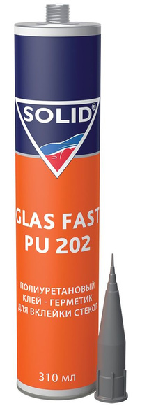 SOLID GLAS FAST PU 202 однокомпонентный полиуретановый клей для вклейки стёкол 310ml 2-ч купить ...