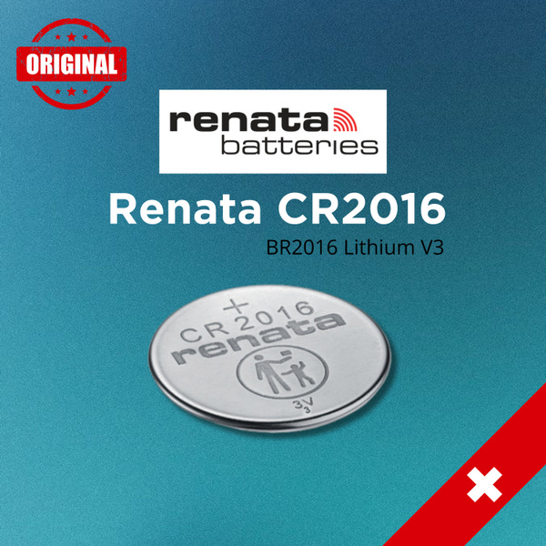 Батарейка Renata CR2016 (BR2016) Lithium 3V купить на OZON по низкой цене (1922658301)