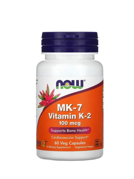 NOW MK-7 Vitamin K2/ Витамин К2 100 мкг 60 капсул купить на OZON по низкой цене (1931777318)